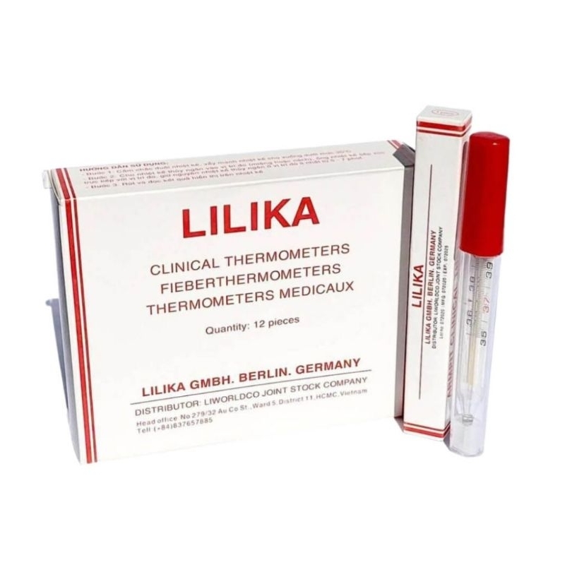 Nhiệt kế thủy ngân LiLiKa _ Đo nhiệt độ cơ thể | Shopee Việt Nam