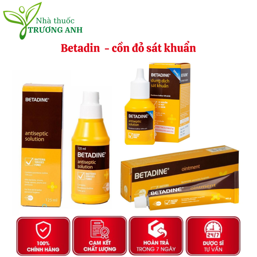 Betadin Dung dịch sát khuẩn 30ml và 125ml | Shopee Việt Nam