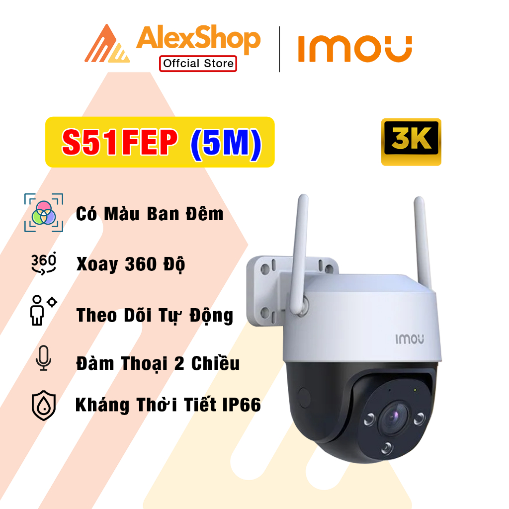 [2024] Camera Imou S51/ S41/ S21 / S31 5M 4M 3M 2M Ngoài Trời Thông ...