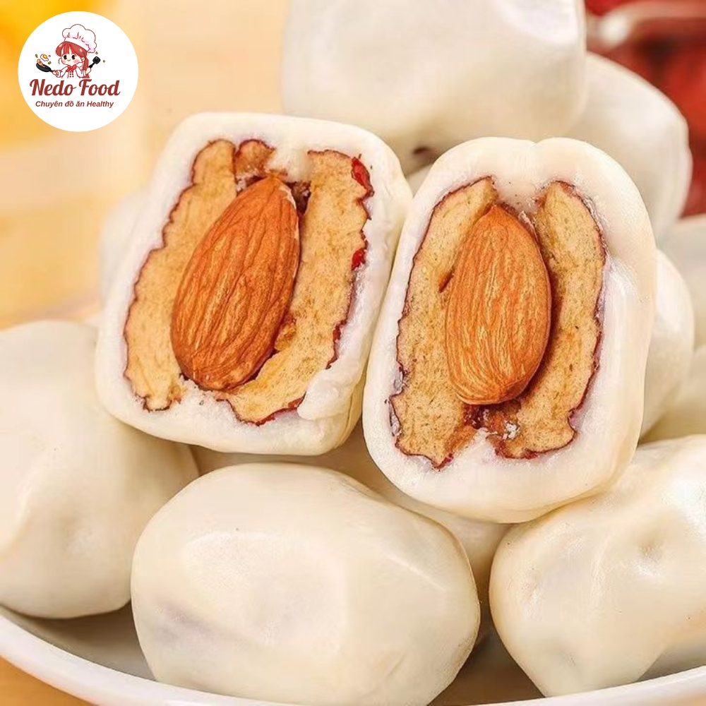 Kẹo Sữa Táo Đỏ Bọc Hạnh Nhân Nedo Food Không Đường Vị Ngon Tự Nhiên ...