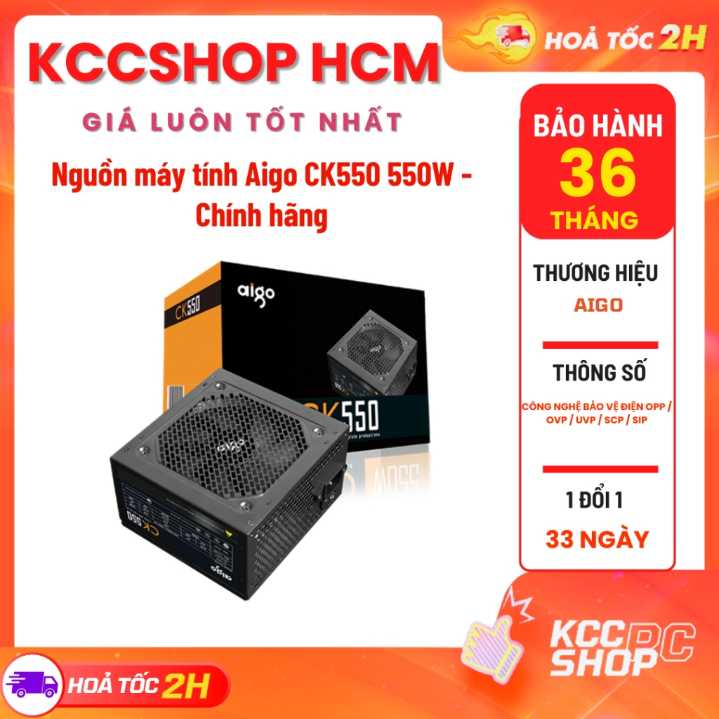 Nguồn máy tính Aigo CK550 550W - Chính hãng 36 tháng | Shopee Việt Nam
