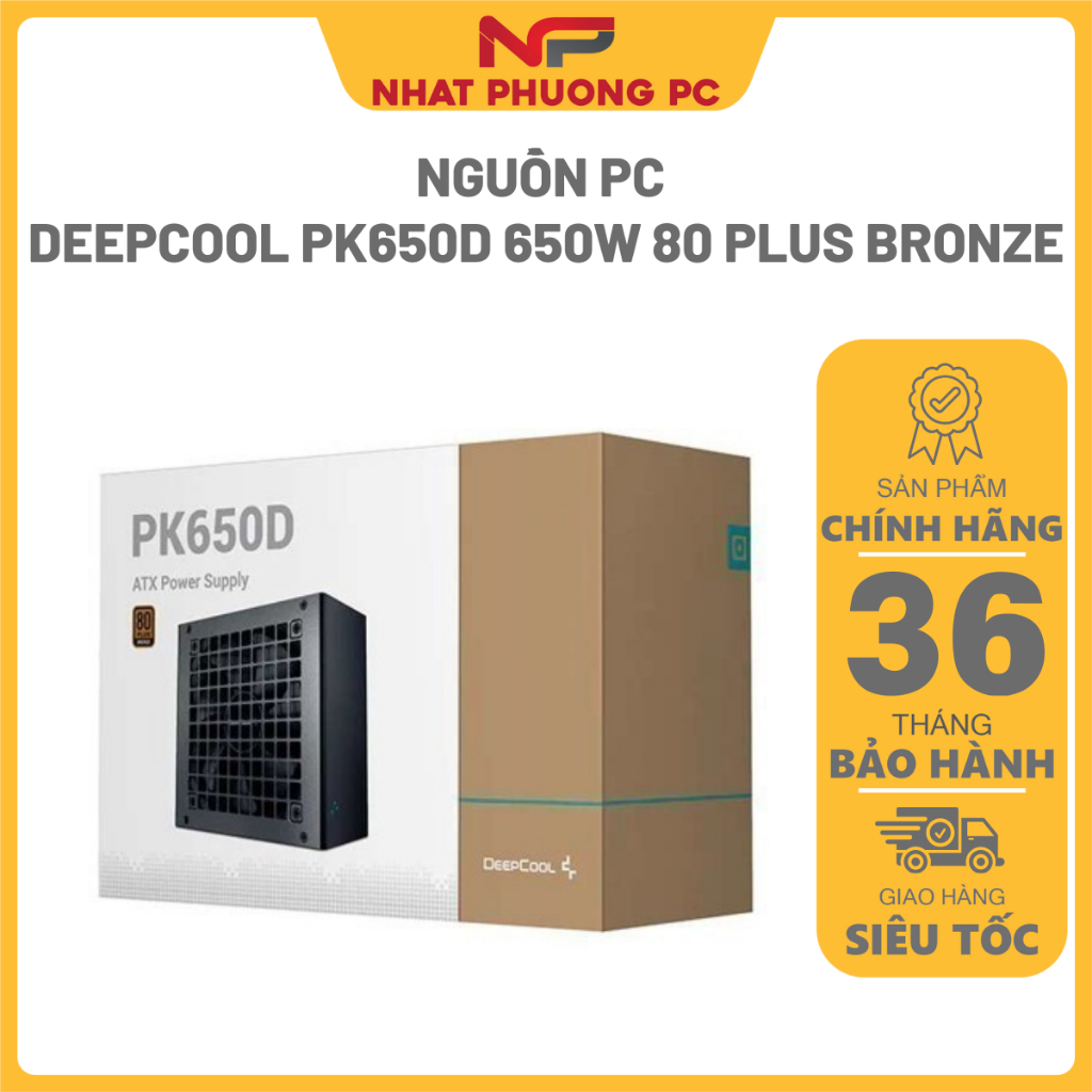 Nguồn Máy Tính Deepcool PK650D 650W 80 Plus Bronze ( R-PK650D-FA0B-EU ...