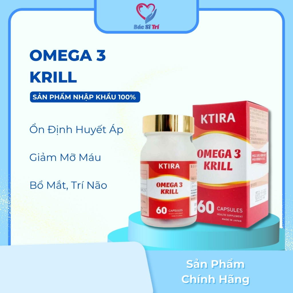 Combo 3 Hộp KTIRA Omega 3 Krill - Tăng cường trí nhớ, giảm nguy cơ mắc ...
