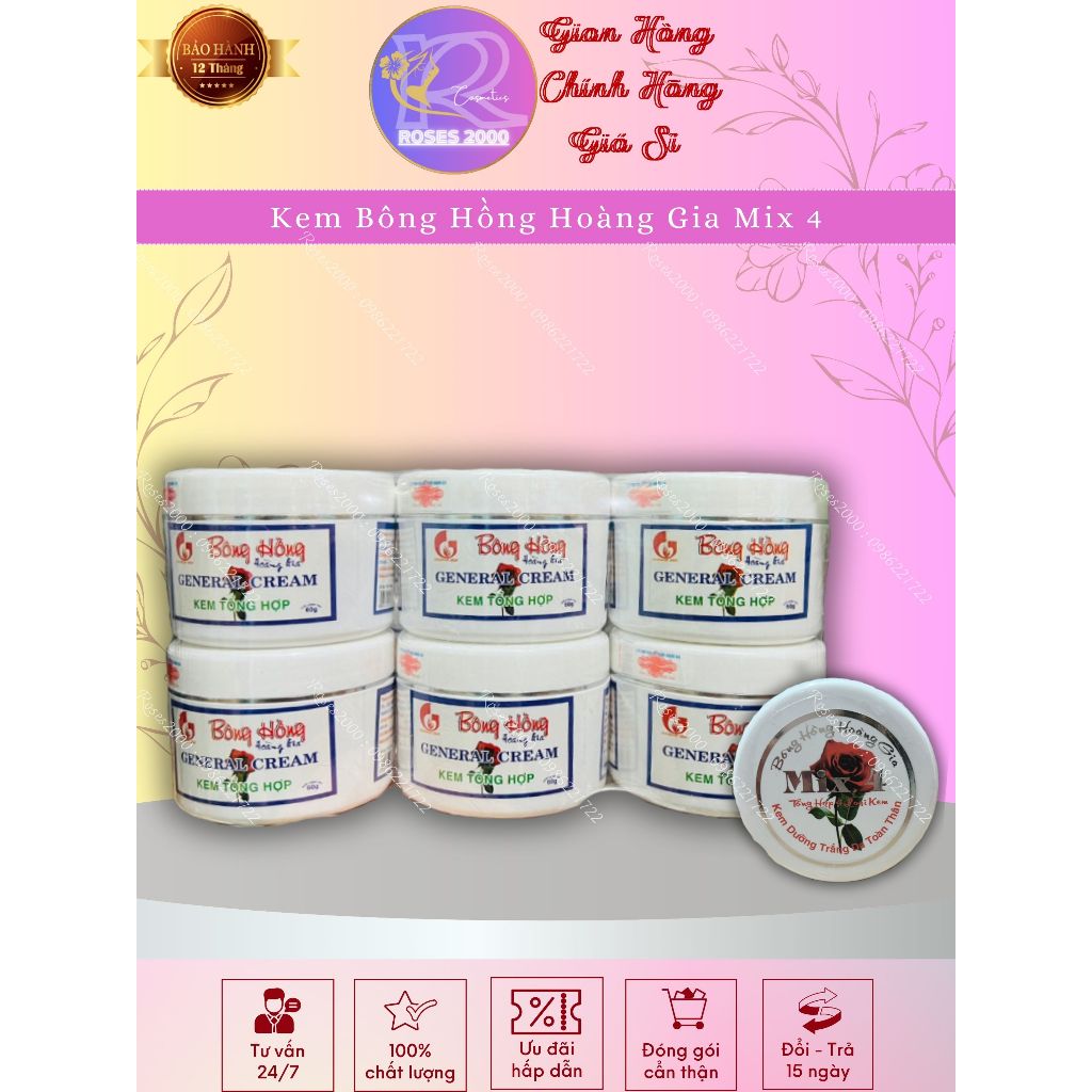 Kem Mix 4 bông hồng Hoàng Gia hộp 60gram ( Chính Hãng ) | Shopee Việt Nam