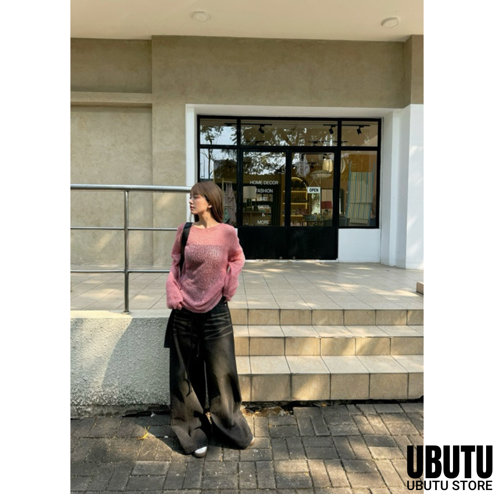 Quần Jean Ống Rộng Nam Nữ Phối Dây - FLAV BAGGY JEANS - UBTQ016 - UBUTU STORE | Shopee Việt Nam