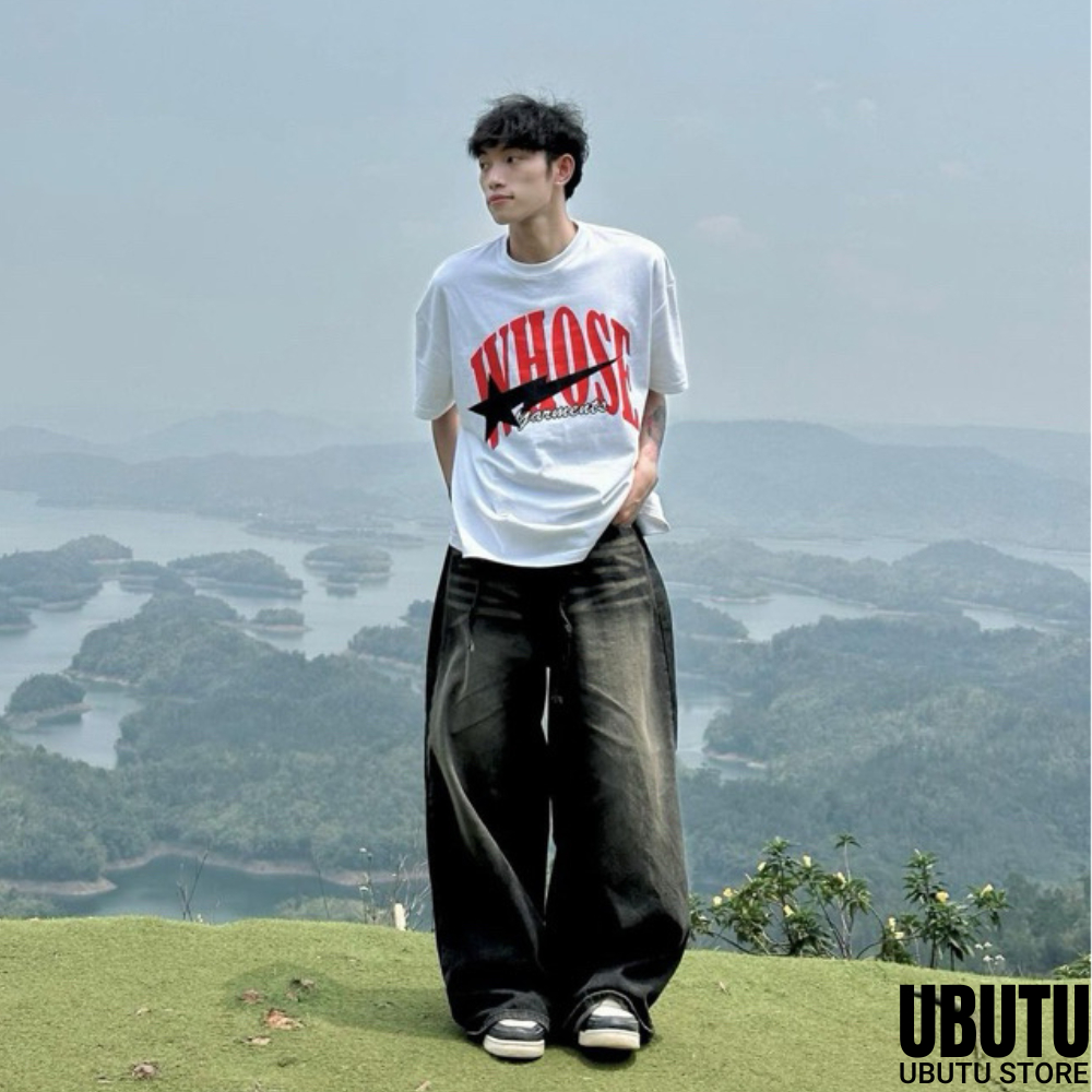 Quần Jean Ống Rộng Nam Nữ Phối Dây - FLAV BAGGY JEANS - UBTQ016 - UBUTU STORE | Shopee Việt Nam