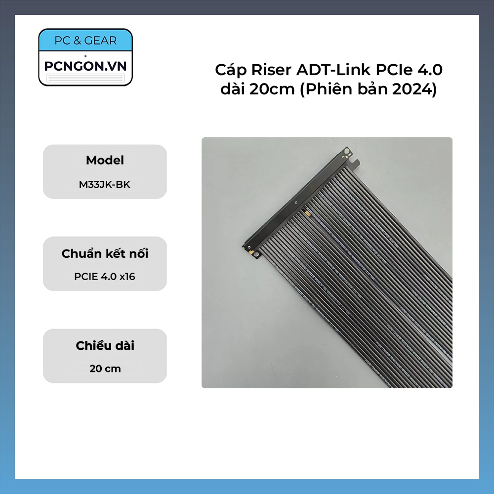 [PCNGON] Cáp Riser ADT-Link PCIe 4.0 dài 20cm (Phiên bản 2024) | Shopee Việt Nam