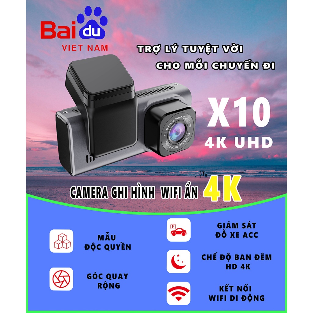 Camera Hành Trình Baidu Việt Nam X10 | Shopee Việt Nam