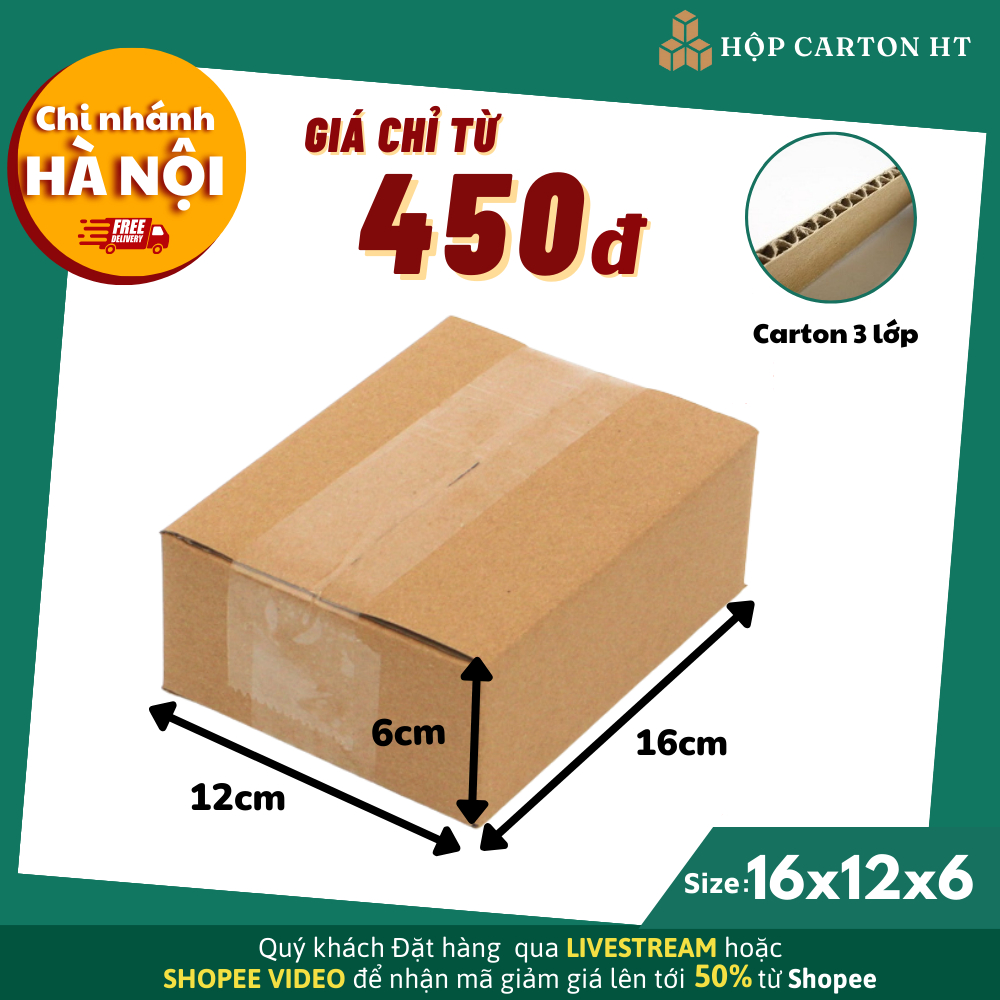 Hộp carton đóng hàng đẩy đủ size hộp giấy carton nhiều kích thước giá ...