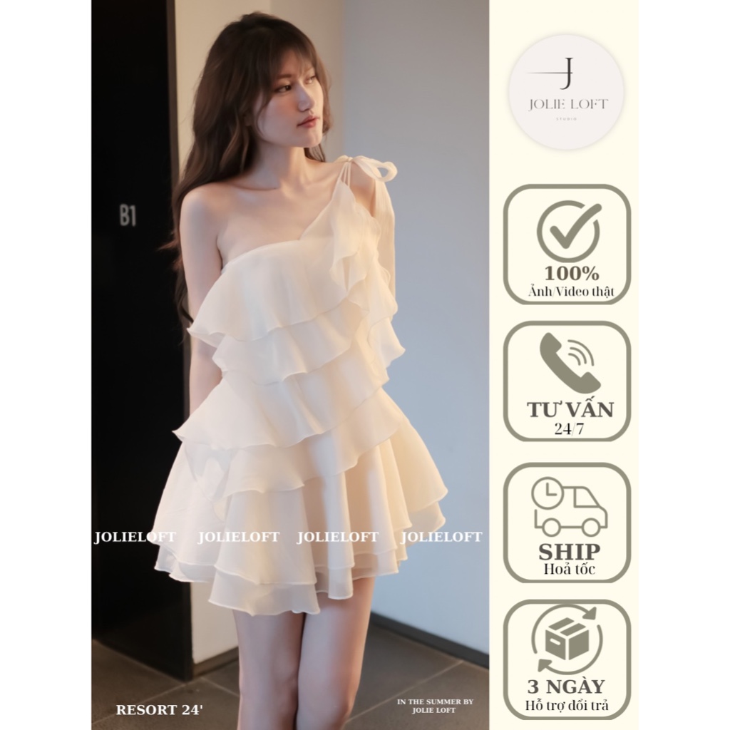 Váy nữ dự tiệc du lịch thiết kế Layla Dress JOLIE LOFT, đầm dáng ngắn ...