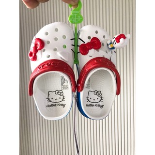 Giày cross trẻ em , sục cross Hello Kitty cho bé gái charm mèo 3D xinh ...