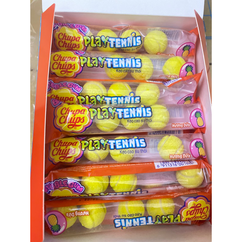Kẹo Cao Su Chupa Chups Play Tennis Thổi Hương Dứa Lẻ 1 Gói 18g | Shopee Việt Nam