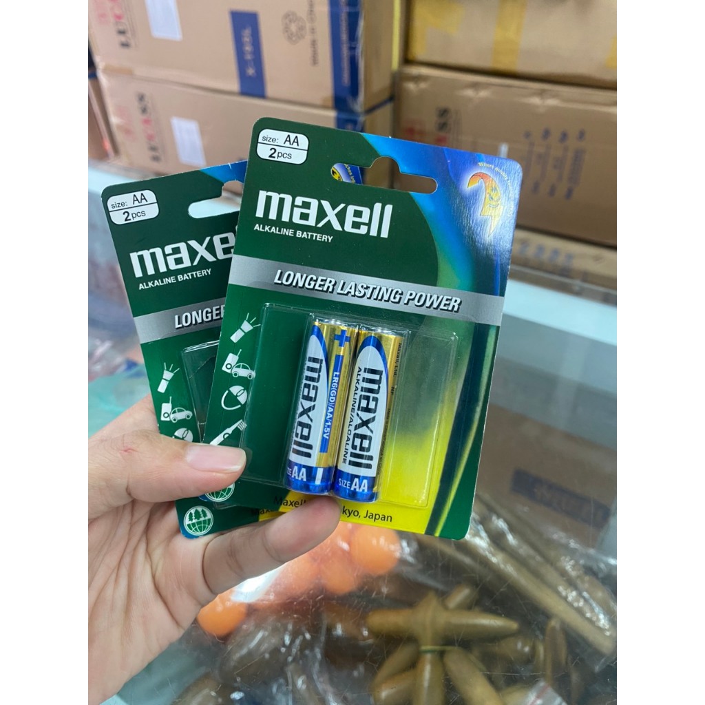 Pin Maxell 2A 3A Alkaline Chính Hãng Mẫu vĩ 2 viên | Shopee Việt Nam