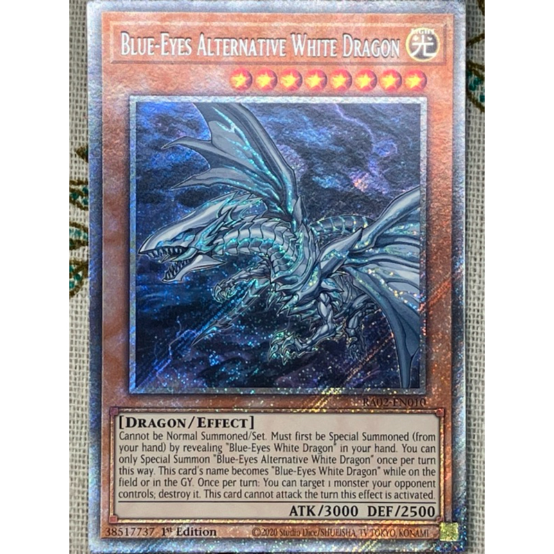[LiLy_Yugioh] Lá bài Blue-Eyes Alternative White Dragon - RA02-EN010 - Platinum Secret Rare ...