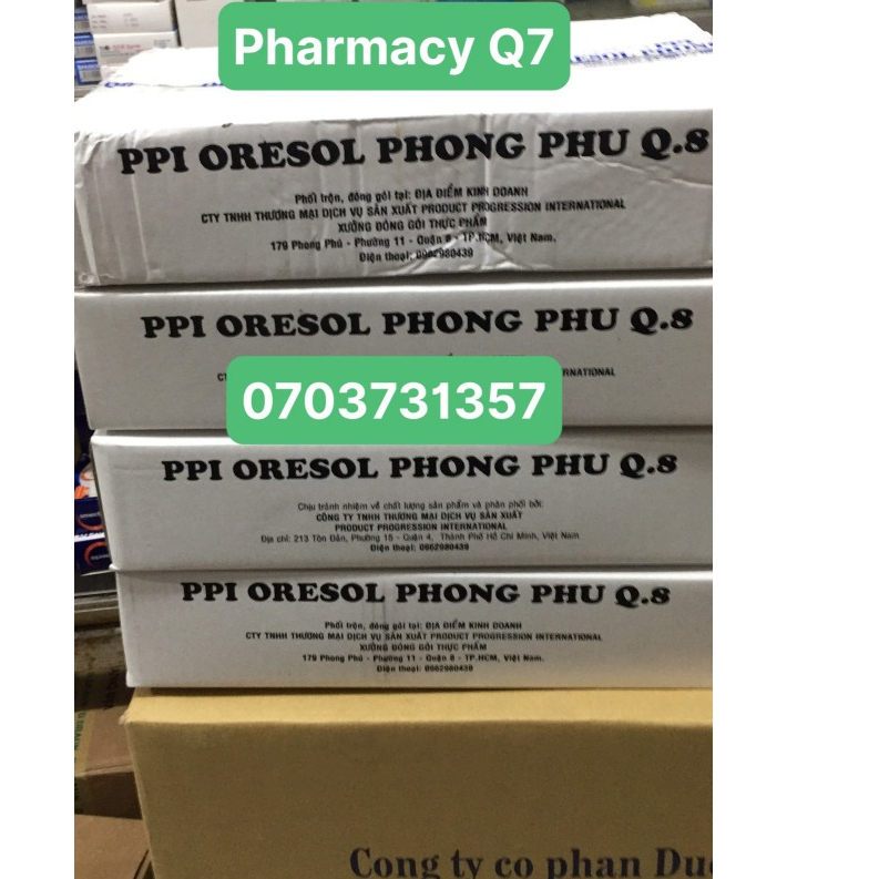 Nguyên thùng ORESOL Phong Phú 3B bù nước và điện giải (Hộp 100 gói) ors ...