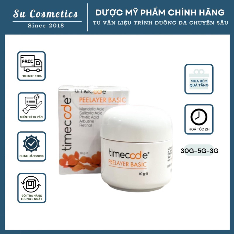 Kem Peel TIMECODE 5G,3G,1G| Kem Peel Tái Tạo,Trẻ Hoá Làm Sáng Cho Mọi Loại Da | Shopee Việt Nam
