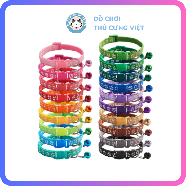 Dây xích vòng cổ cho chó mèo có chuông hình dấu chân | Shopee Việt Nam