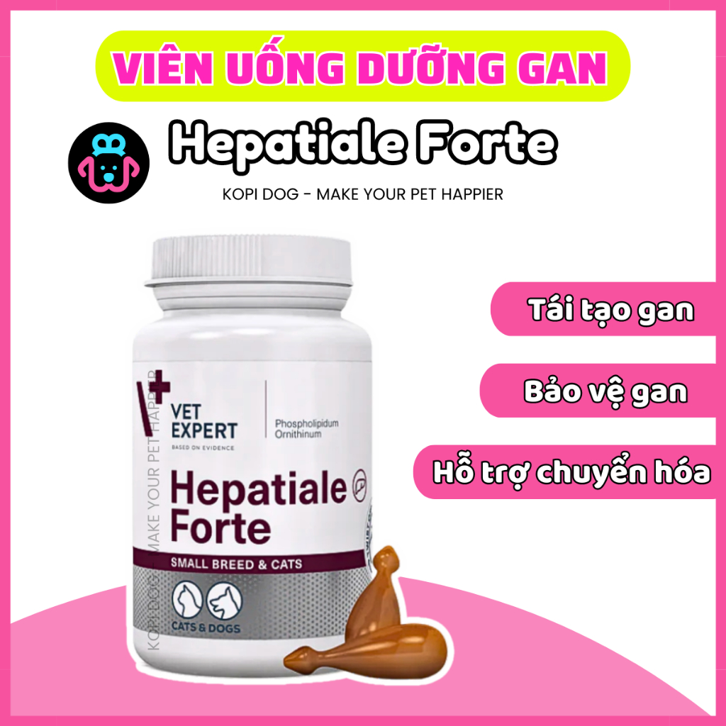 (40 viên) Hepatiale Forte Vet Expert bổ gan cho chó mèo hiệu quả xuất ...