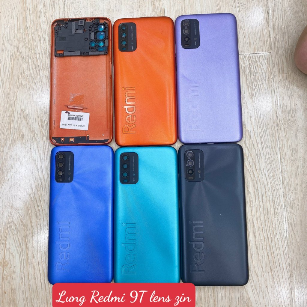 Lưng vỏ redmi 9T - vỏ xiaomi, vỏ bộ, khung sườn, nắp lưng, benzen J19S ...