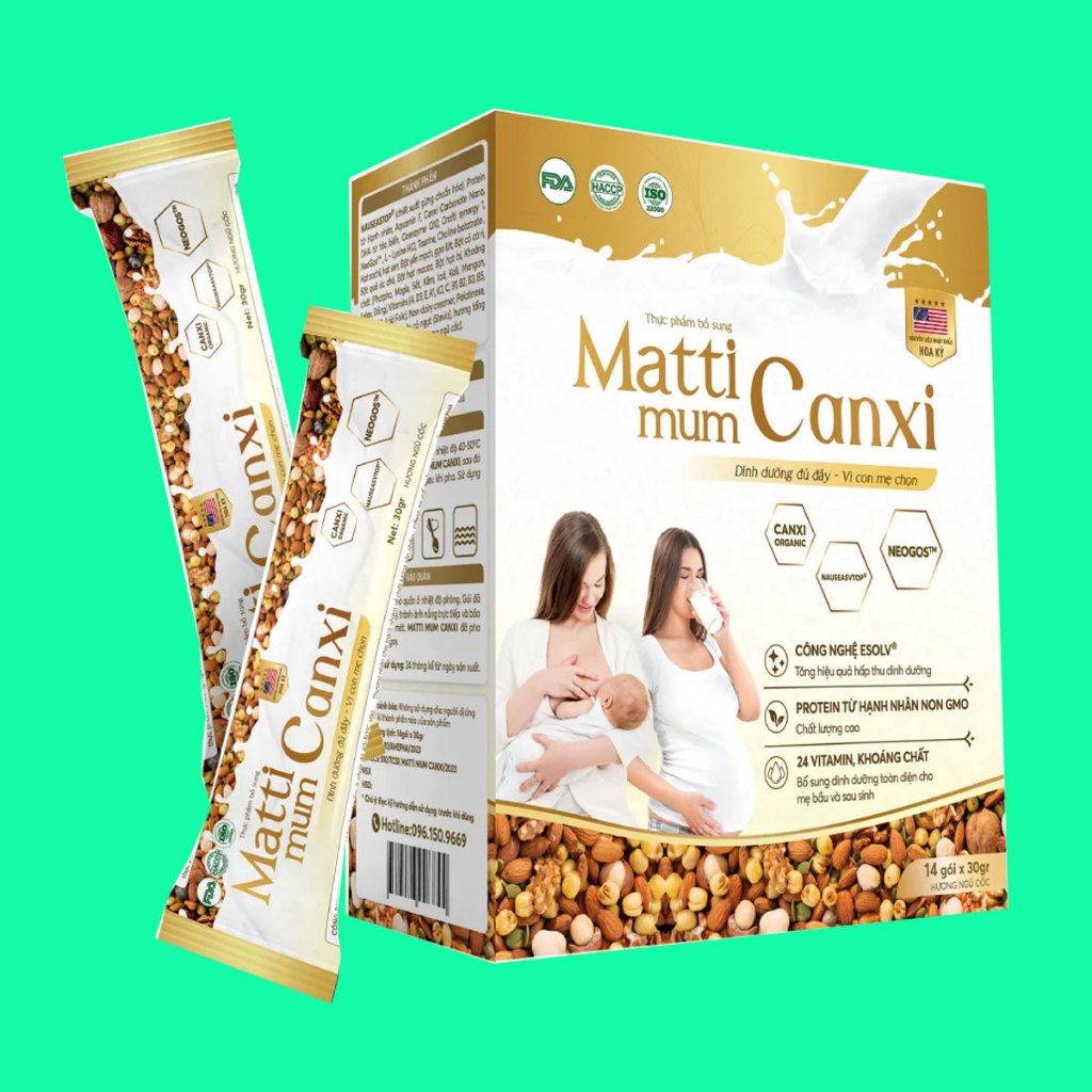Combo 4 Hộp Sữa Hạt Matti Mum Canxi 100% Đạm Thực Vật Cho Mẹ Bầu và Sau ...