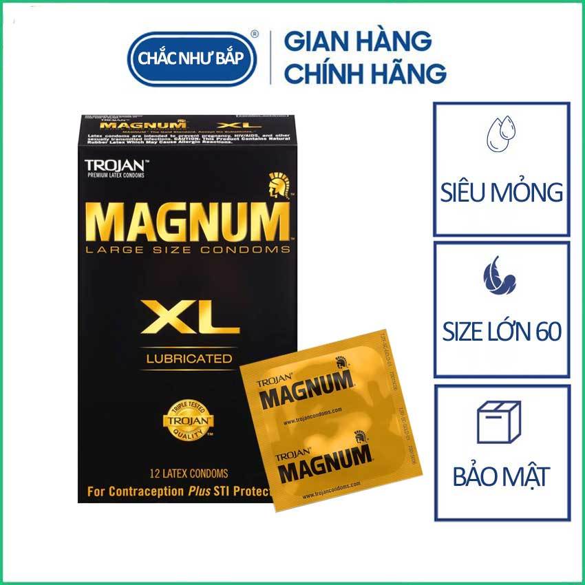 Bao cao su kích thước lớn Trojan Magnum Large Size Condoms XL USA - Hộp ...