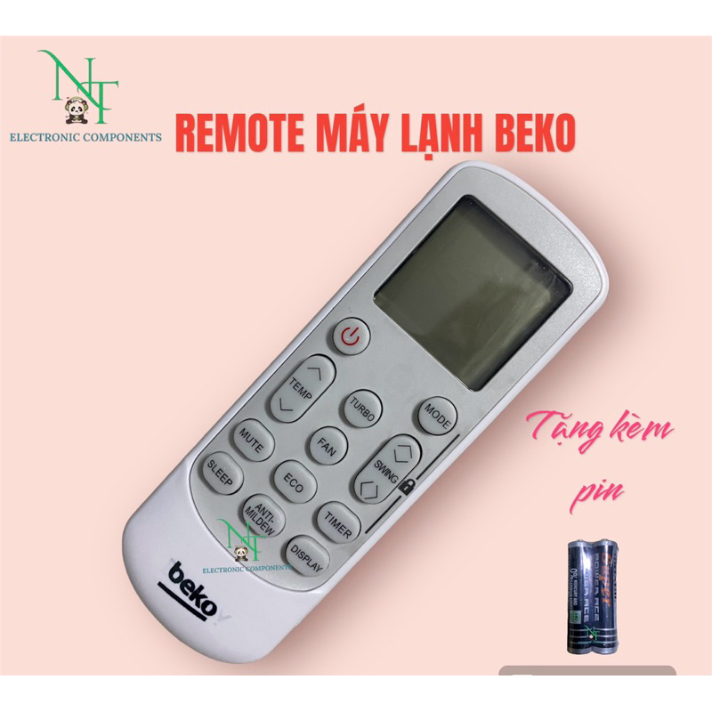 Remote điều khiển máy lạnh điều hòa BEKO . Đồ bấm máy lạnh BEKO . Tặng ...