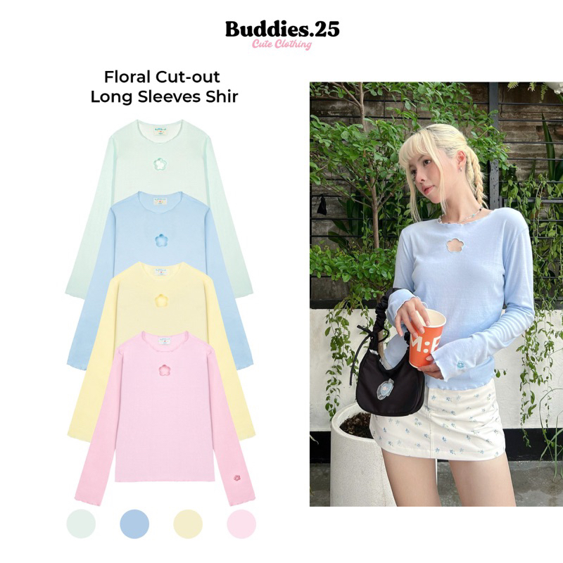 BUDDIES | Nancy Top | Áo Thun Kiểu Khoét Hoa Cá Tính | Shopee Việt Nam