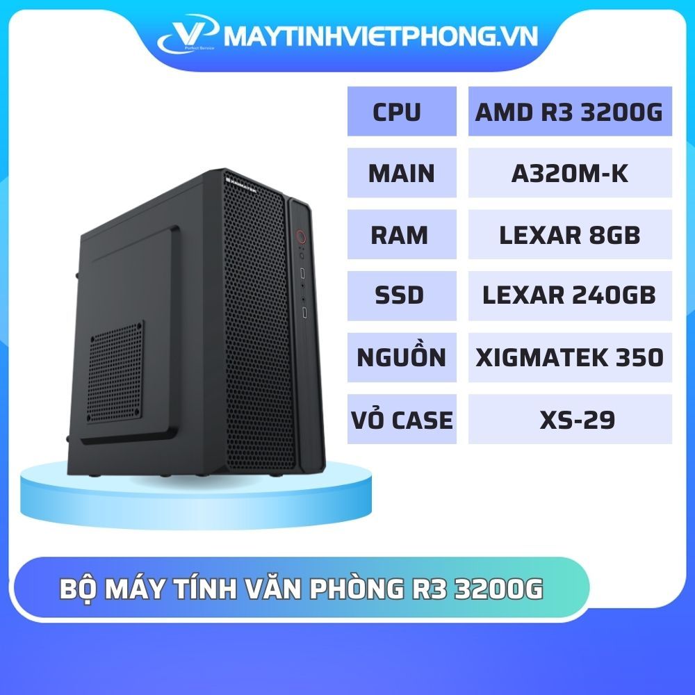 [FULL VAT] BỘ MÁY TÍNH VĂN PHÒNG R3 3200G (RYZEN 3 3200G/ A320M/8GB ...
