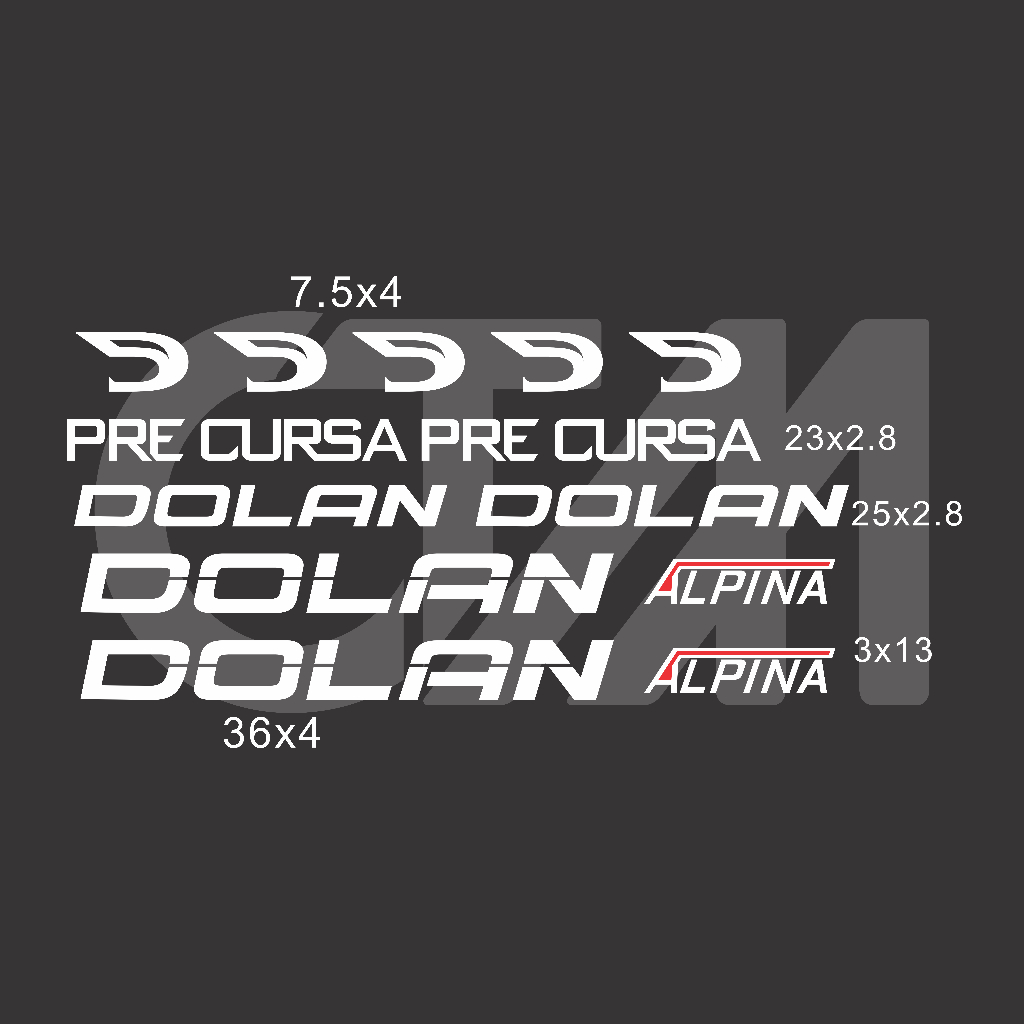 Tem DOLAN PRE CURSA Custom Fixed Gear Chống Nước, Chống Phai | Shopee ...
