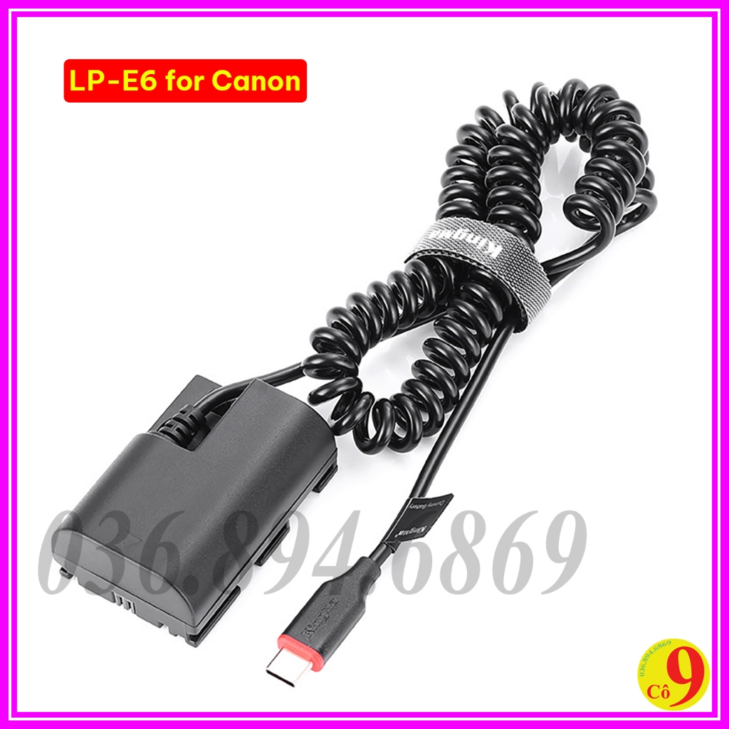 Pin ảo Dummy Kingma E6, Pin LP-E6 cổng Type C cho Canon EOS R R5 R6 5D4 6D2... | Shopee Việt Nam