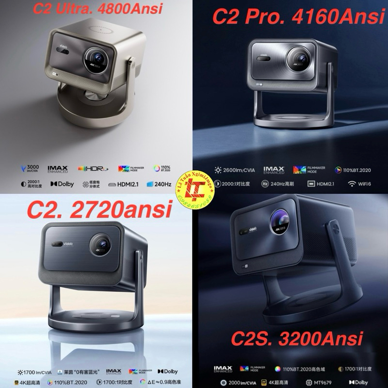 Máy chiếu Vidda C2 Ultra, C2 Pro, C2S, C2. giá thấp hơn, rẻ hơn 0 9 8 4 ...