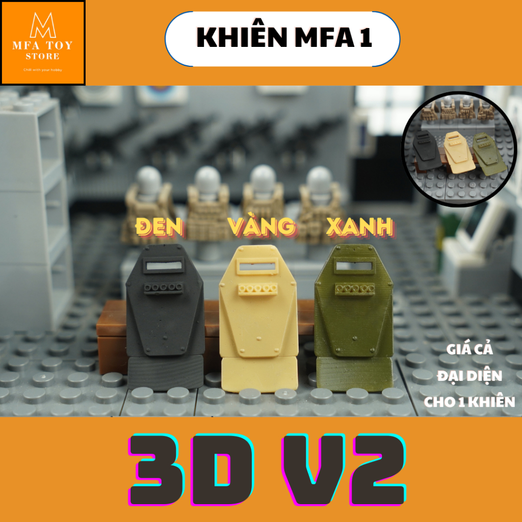 Đồ chơi lắp ráp swat army , mô hình lắp ghép quân sự - Trang bị in 3DV2 KHIÊN MFA 1 | Shopee ...