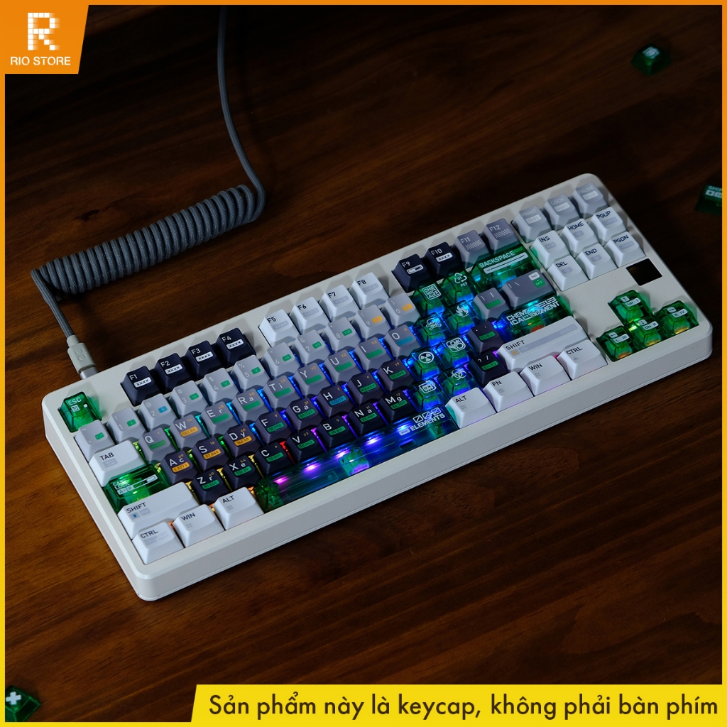 Keycap Chemistry Chemical 003 - Cherry profile - PBT và PC trong suốt ...
