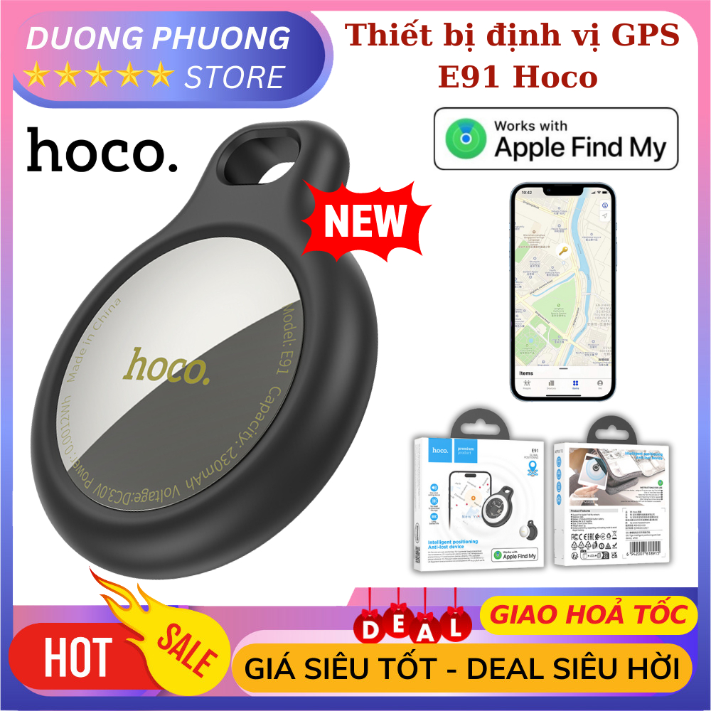 Thiết bị định vị HOCO GPS E91 mini - Định vị xe máy, ô tô, trẻ em, đồ đạc, thú cưng - Nhỏ gọn ...