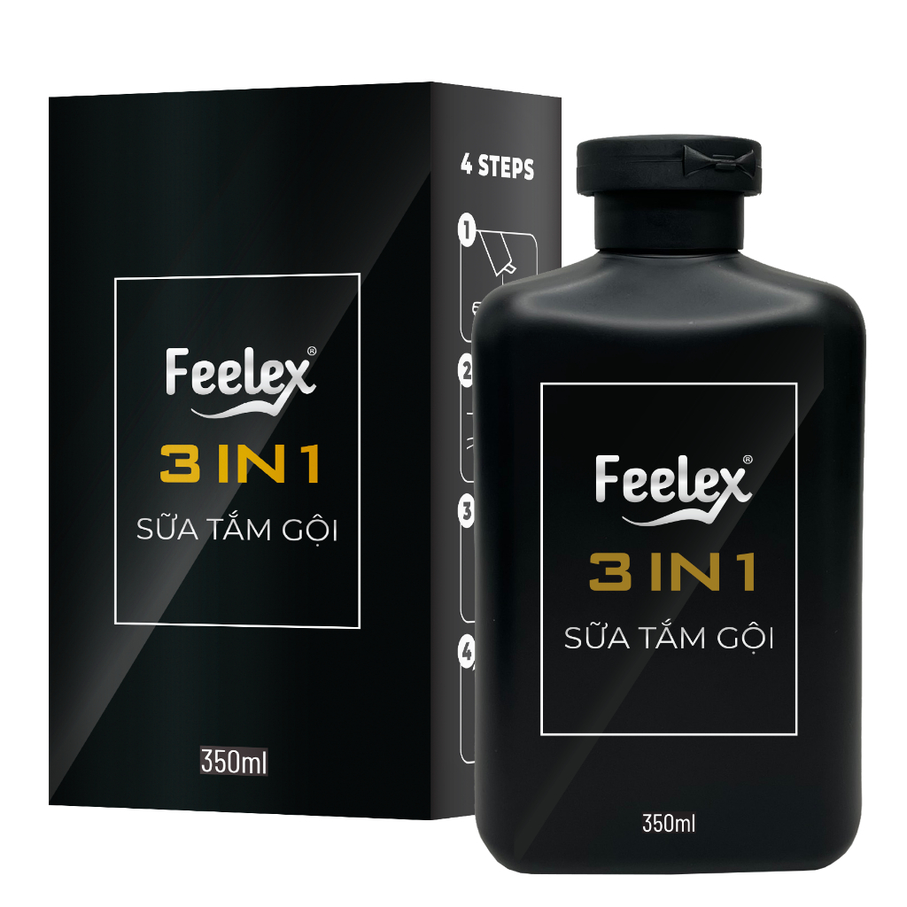 Sữa tắm gội rửa mặt Feelex 3 in 1 hương nước hoa cao cấp thanh lịch ...