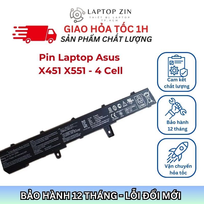 Pin Laptop Asus X451 X551 X451C X551C F451 F551 P451 P551 - 4 Cell ...