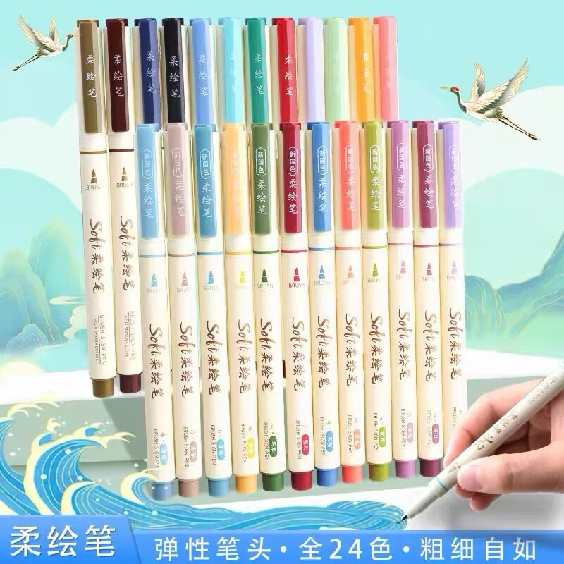 Set 3 Bút Calligraphy Soft Brush Sign Pen Ngòi Mềm Màu Sắc Theo Chủ Đề ...