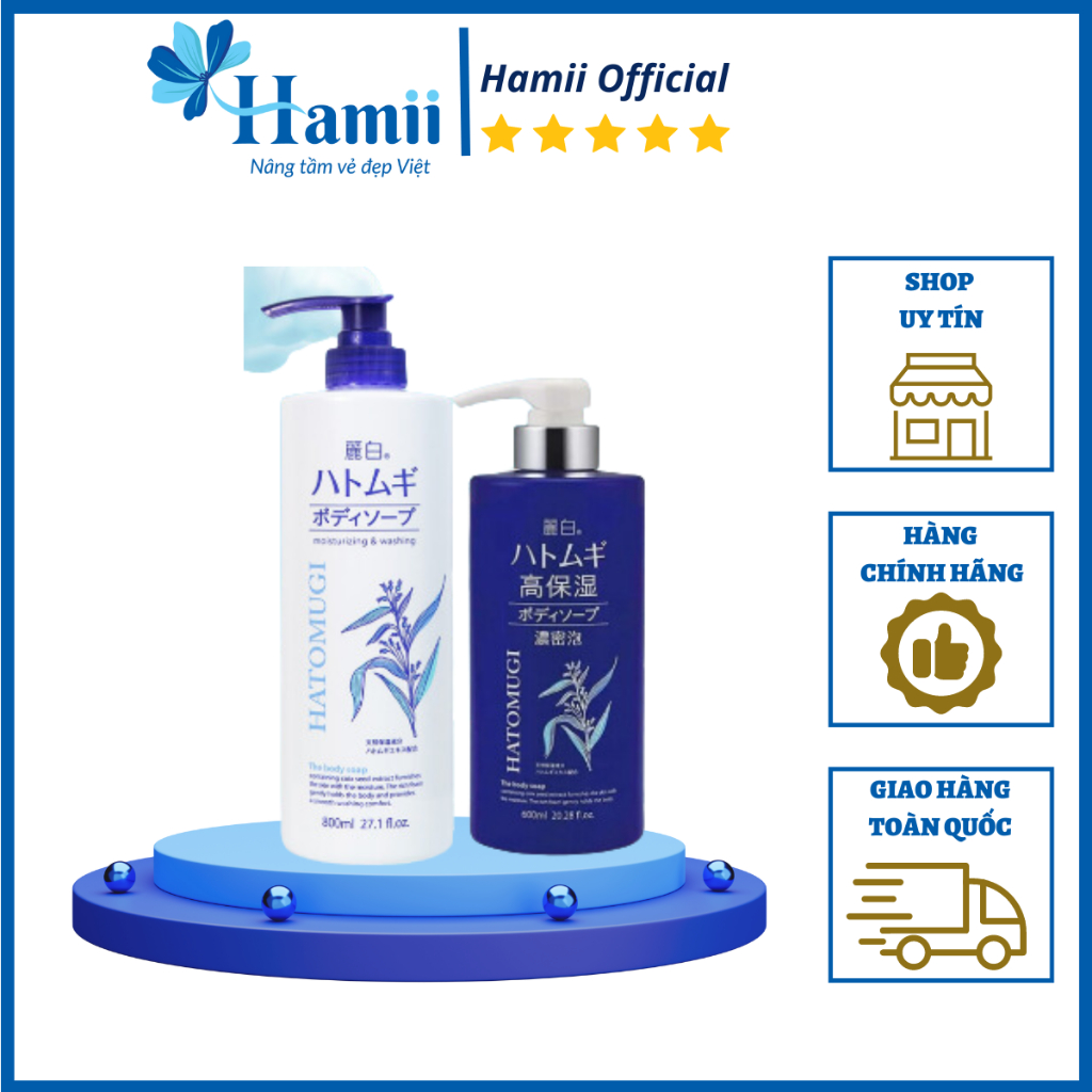Sữa Tắm Dưỡng Ẩm Trắng Da Hatomugi The Body Soap Nhật Bản | Shopee Việt Nam