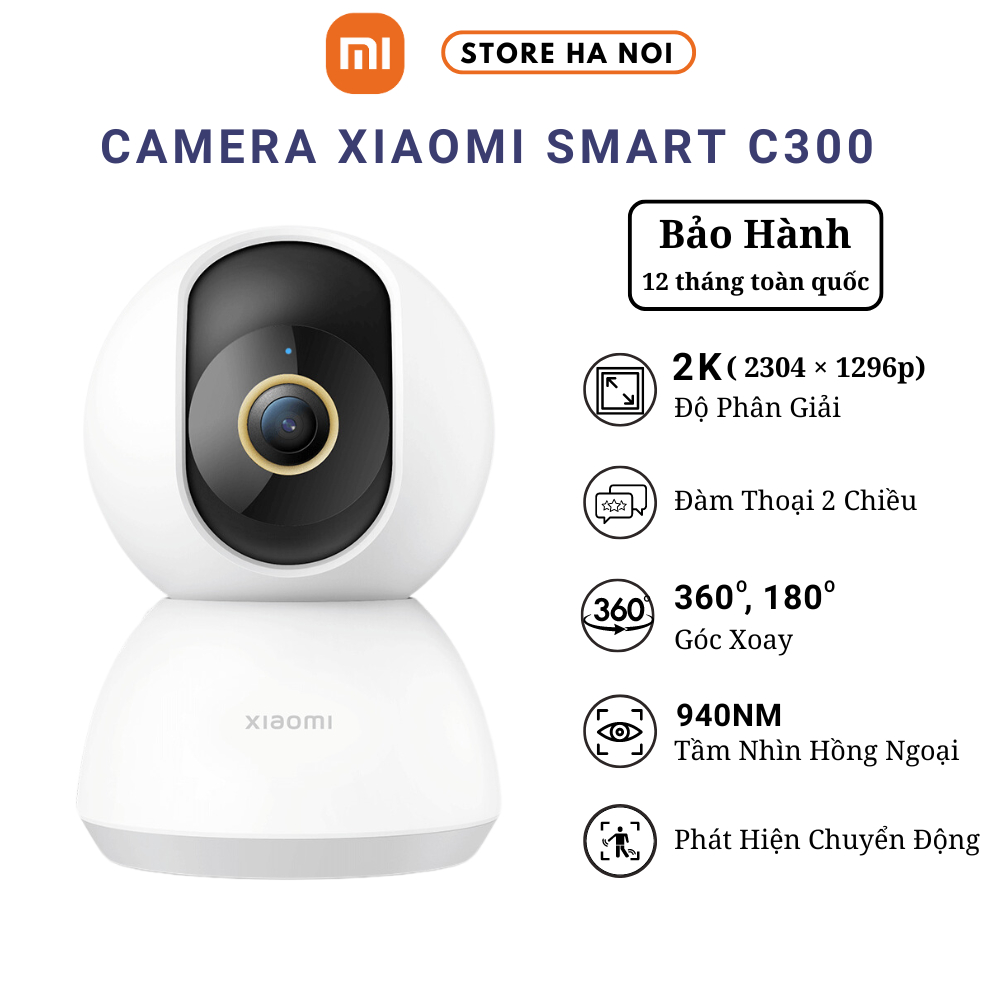 Smart Camera Xiaomi C300 2K (2304×1296p) Xoay 360 độ - Chính Hãng Bảo ...