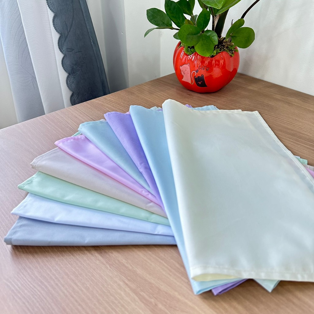 Khăn tay vải Kate Silk size 33 cm x 33 cm màu trơn đủ màu / Khăn mùi ...
