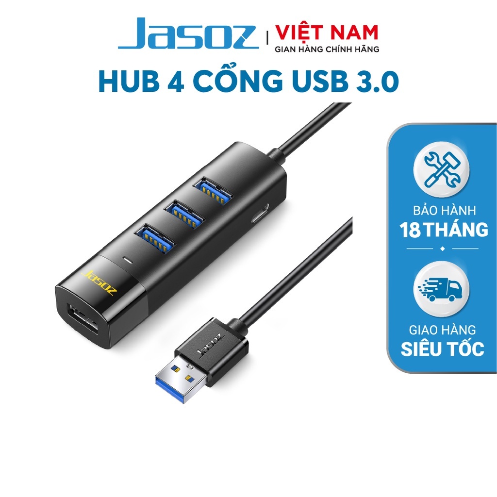 Hub chuyển đổi JASOZ có chipset USB 2.0 sang RJ45 100Mbps kèm 3 cổng ...