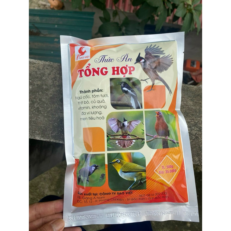 Cám chim tổng hợp Sao Việt gói 500g Giàng A Nam Cám chim chào mào ...