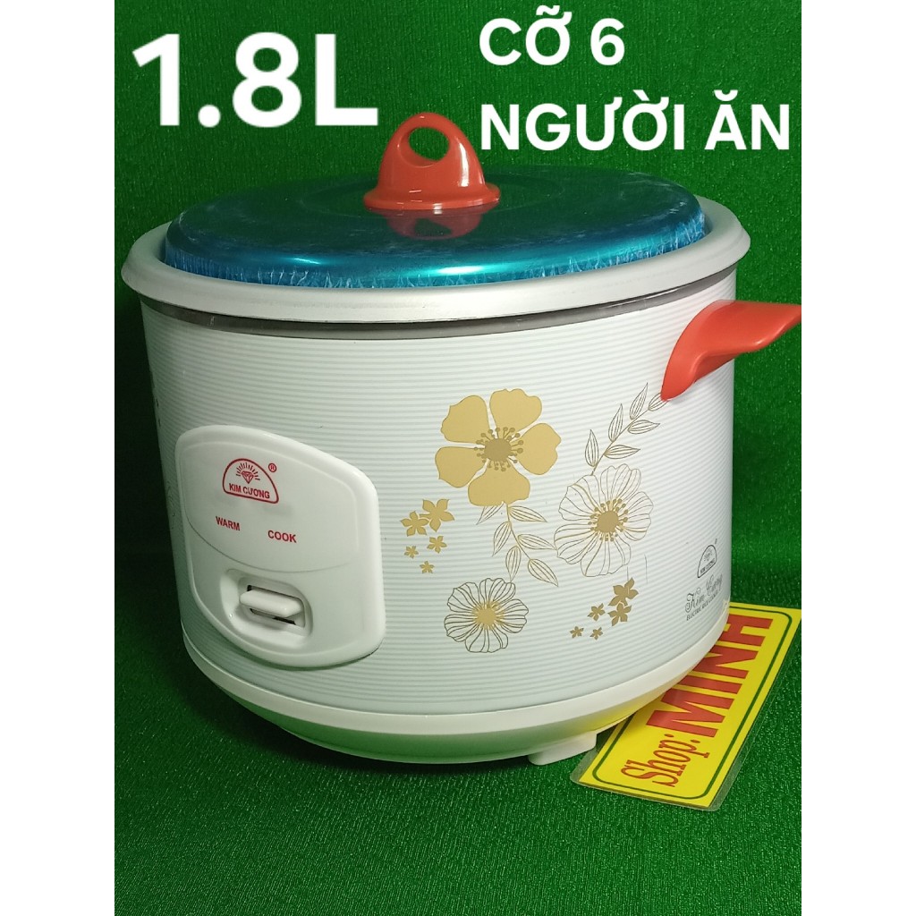 Nồi cơm điện 1.8 lít Kim Cương 1.8L – nồi cơm điện nắp rời 1,8 lít 1,8l ...