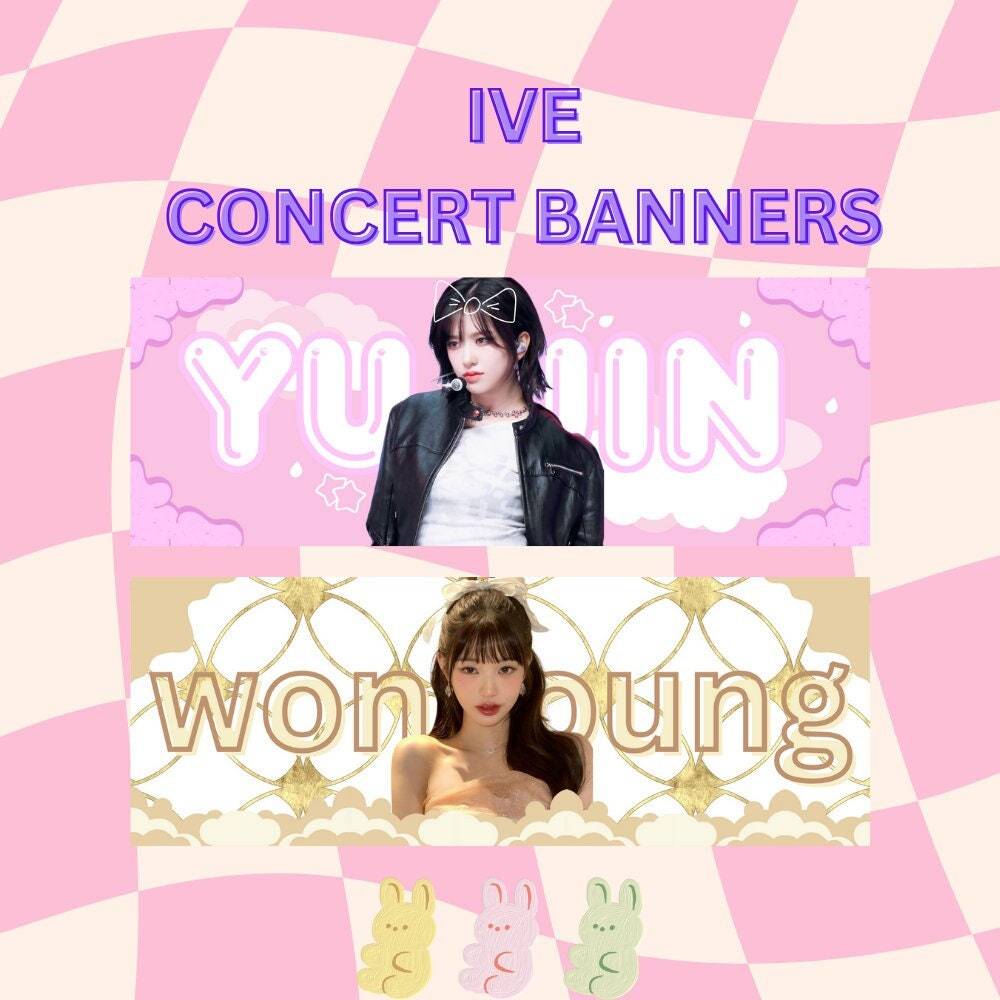 HAND BANNERS ⭐️ Banner Giấy Cầm Tay Nhóm IVE - Slogan Kpop | Goods Idol ...