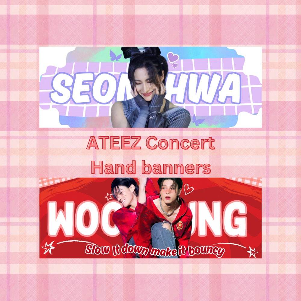 HAND BANNERS ⭐️ Banner Giấy Cầm Tay Nhóm Ateez - Slogan Kpop | Goods ...