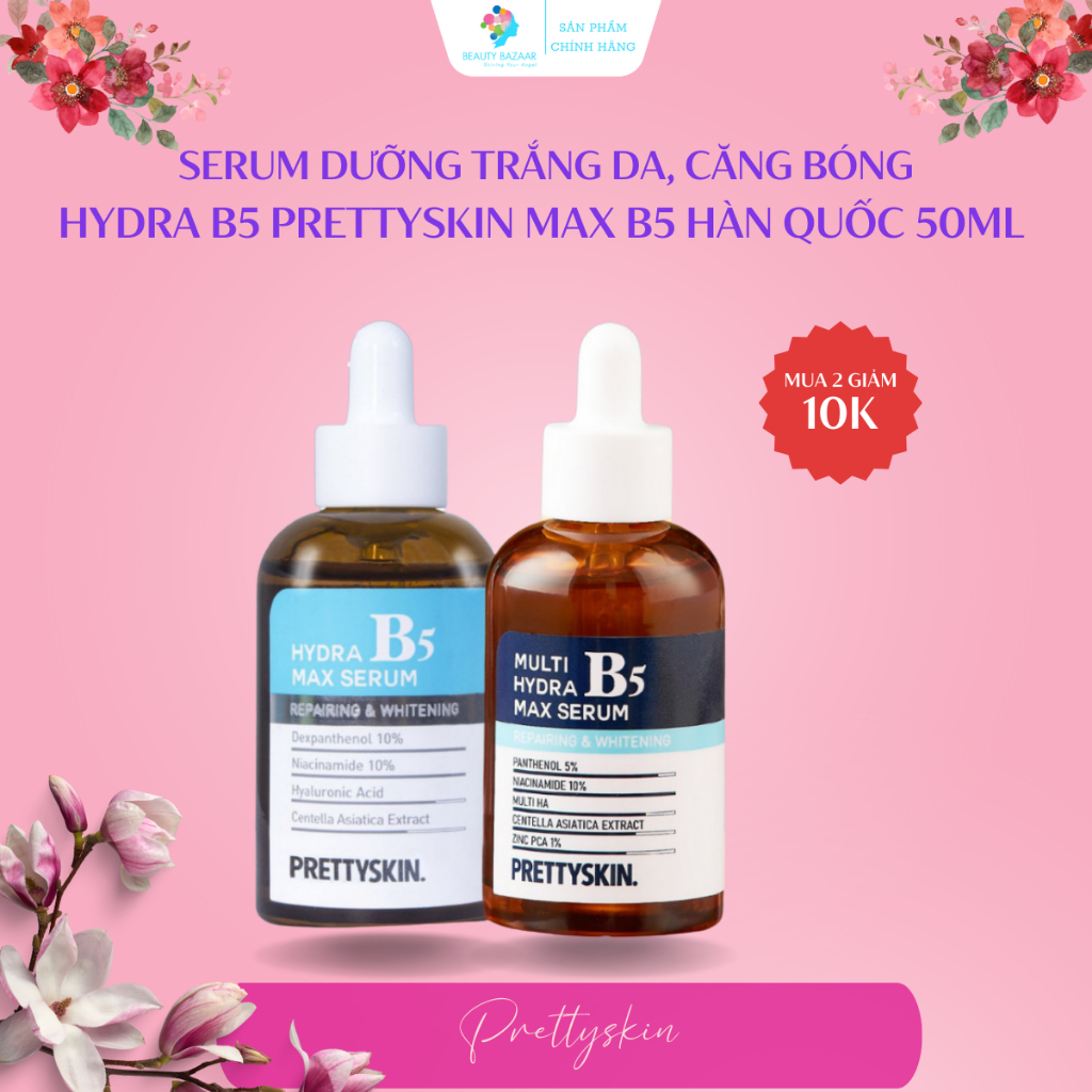 Serum B5 Prettyskin Hydra B5 Max Serum Pretty Skin tinh chất B5 dưỡng trắng da căng bóng 50ml ...