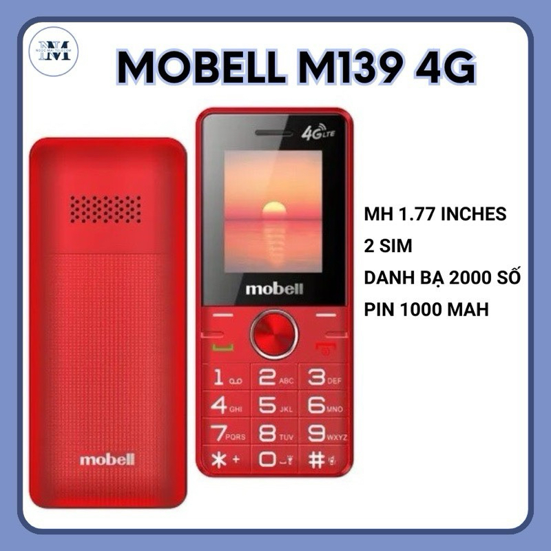 Điện Thoại Mobell M139 4G Màn hình 1.77inch tự động ghi âm cuộc gọi Bảo hành 12 tháng - Hàng ...