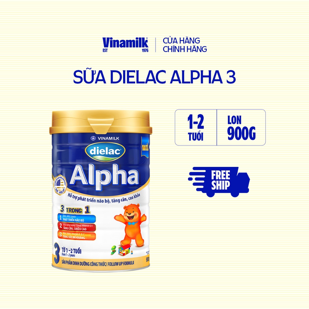 Sữa bột Dielac Alpha 3 - Hộp thiếc 900g | Shopee Việt Nam