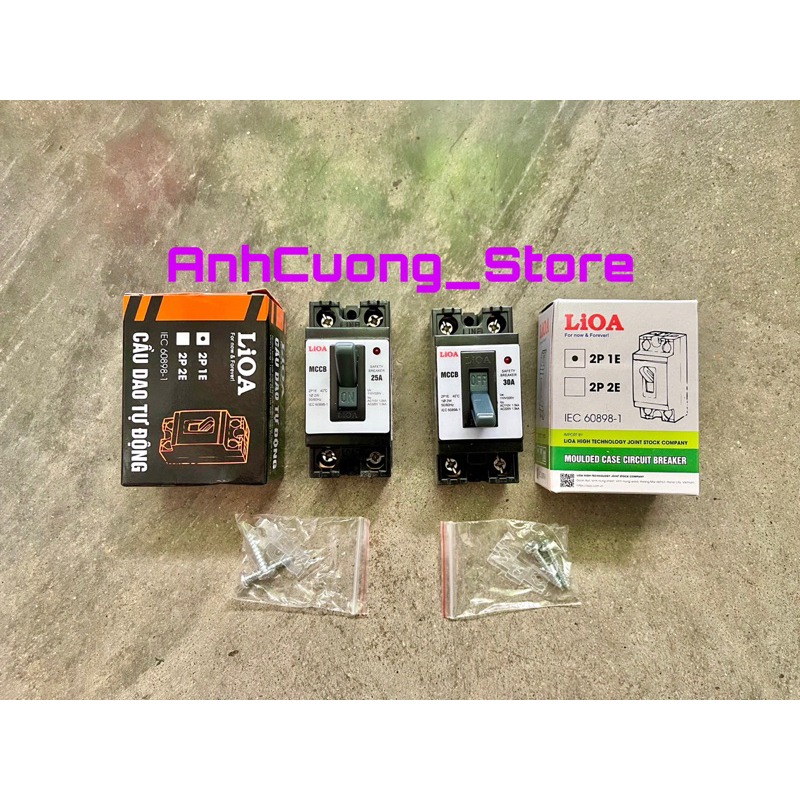 Cầu dao tự động APTOMAT LiOA loại 2 cực 1 tiếp điểm 2P 1E hàng chính ...