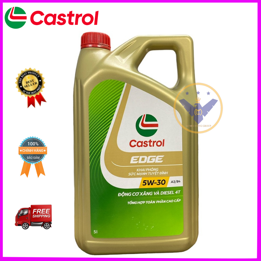 Dầu tổng hợp Castrol EDGE 5W-30 A3/B4 - can 5L | Shopee Việt Nam